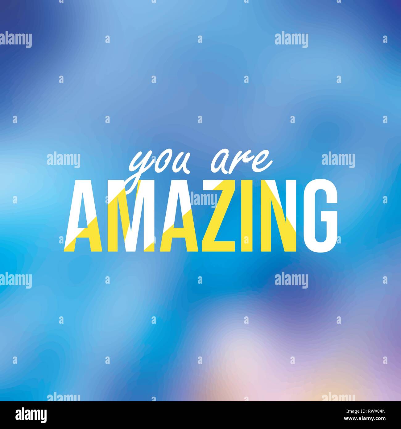 you are amazing. Life quote with modern background vector illustration Stock Vector Image & Art ...