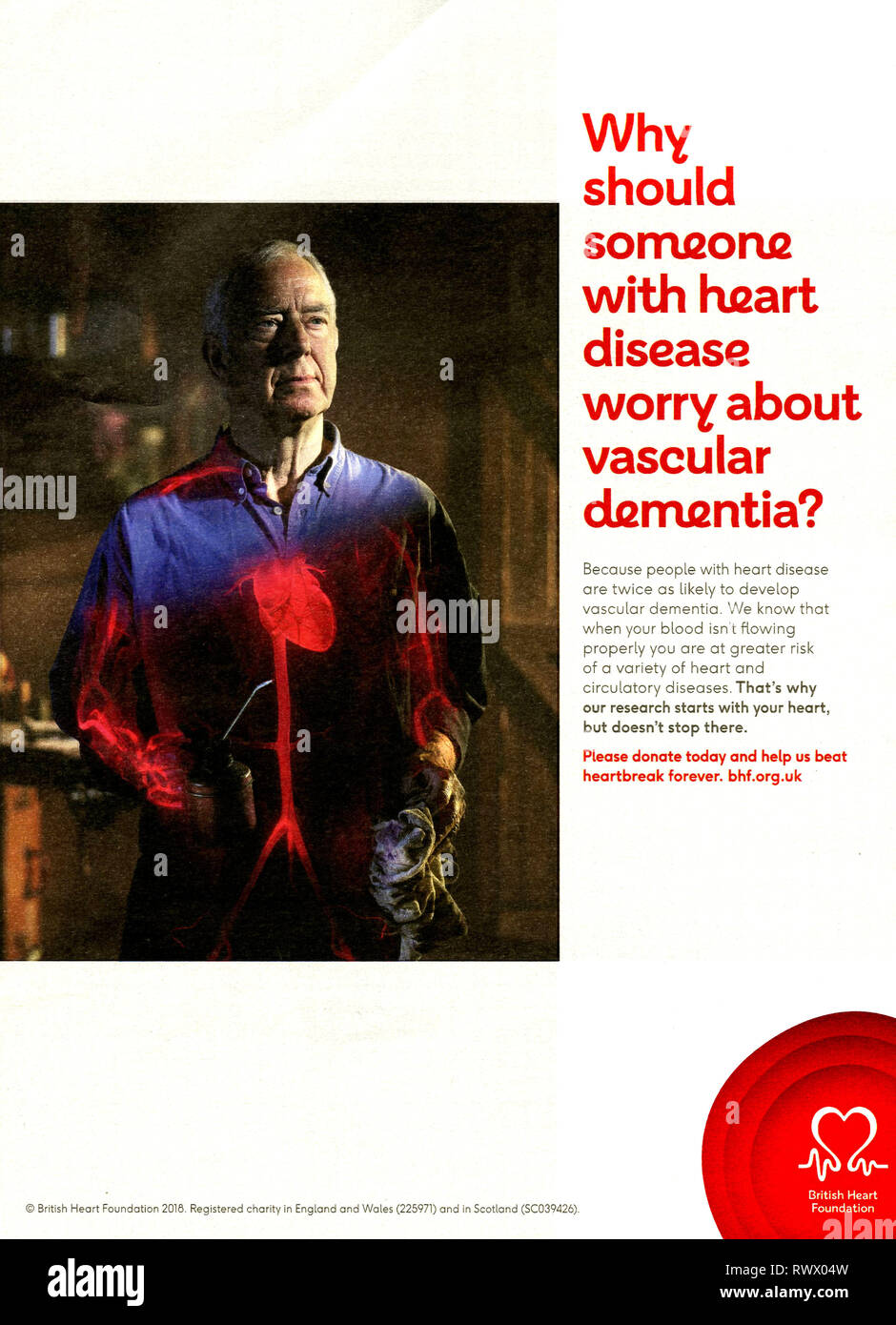 2010s UK British Heart Foundation Magazine Advert Stock Photo - Alamy
