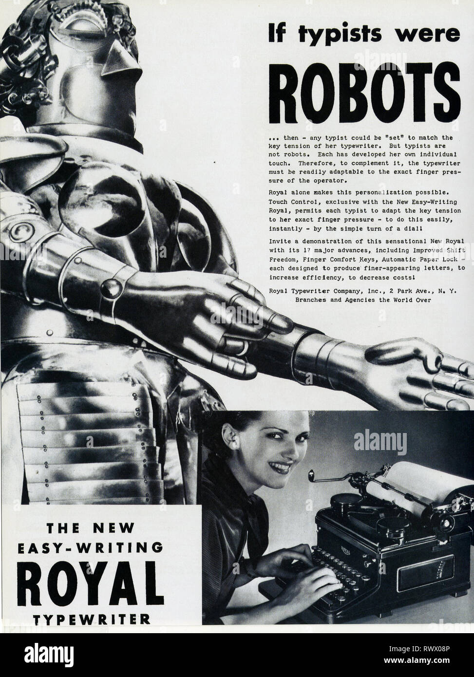 1930s USA Robots Magazine Advert Stock Photo - Alamy