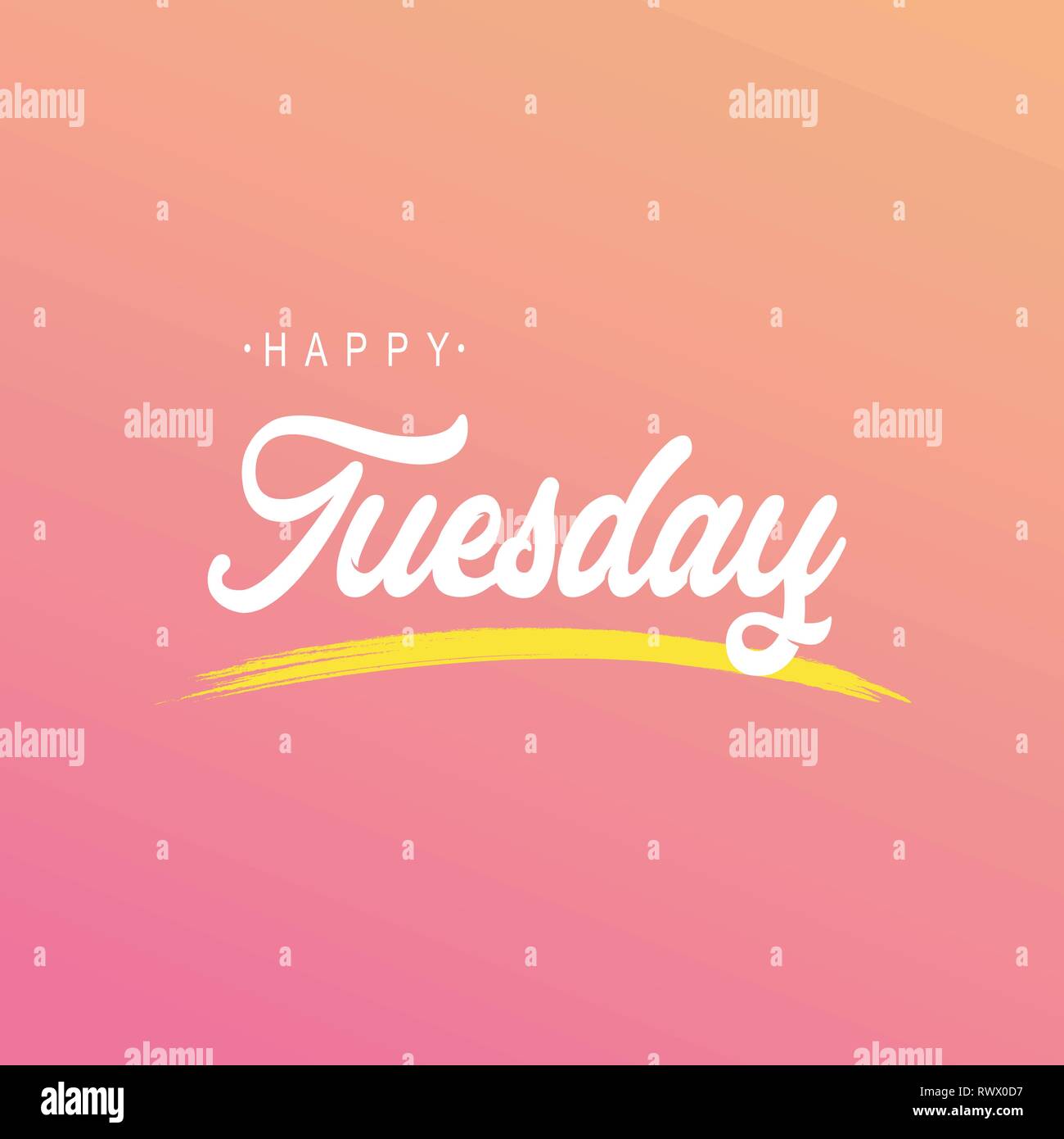 happy tuesday. Life quote with modern background vector illustration ...