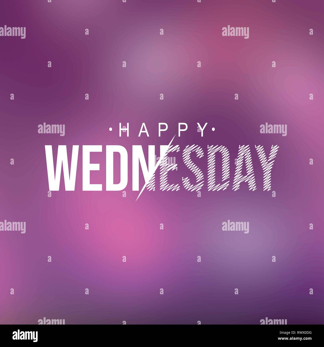 happy Wednesday. Life quote with modern background vector illustration ...