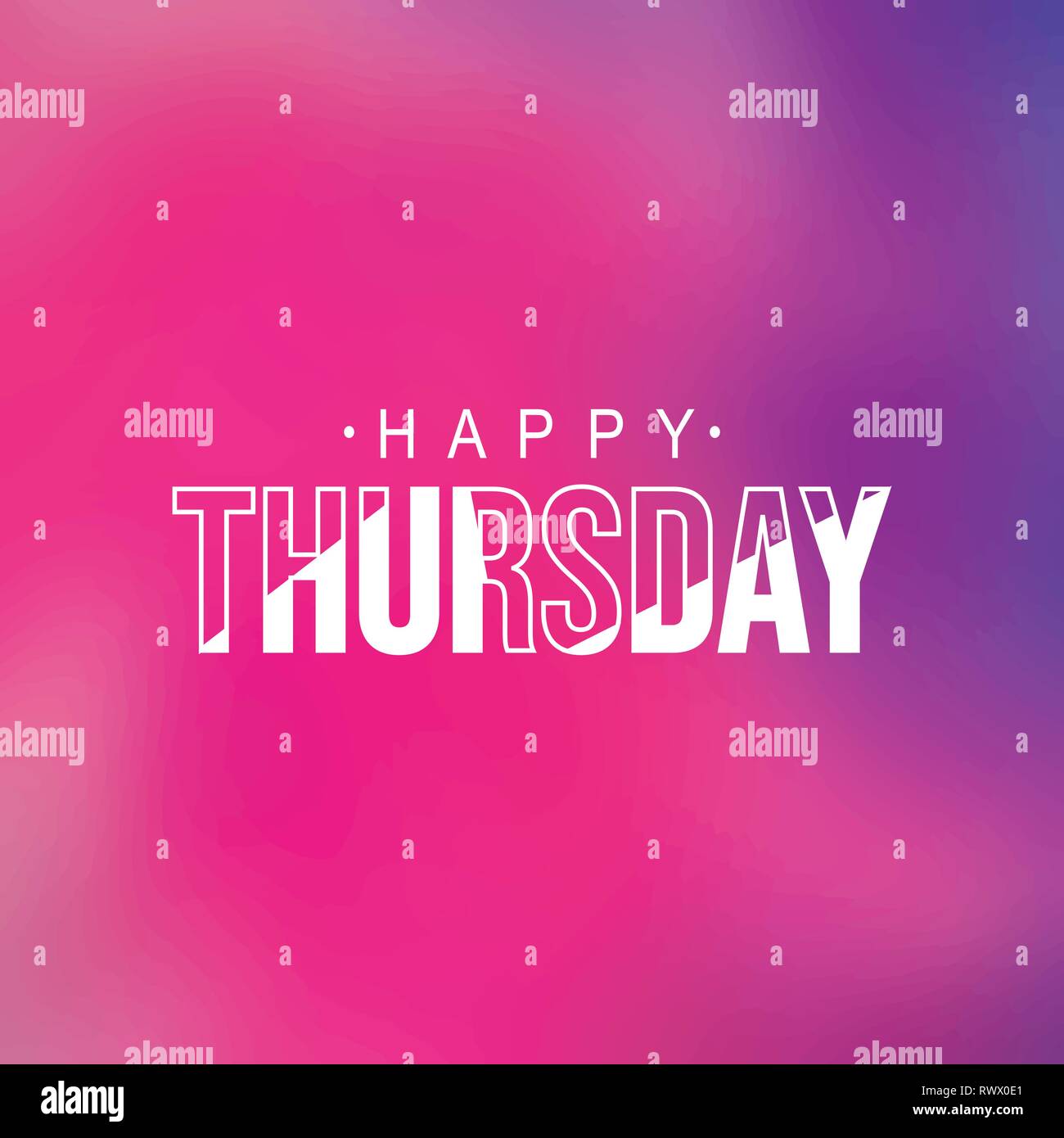 happy Thursday. Life quote with modern background vector illustration ...