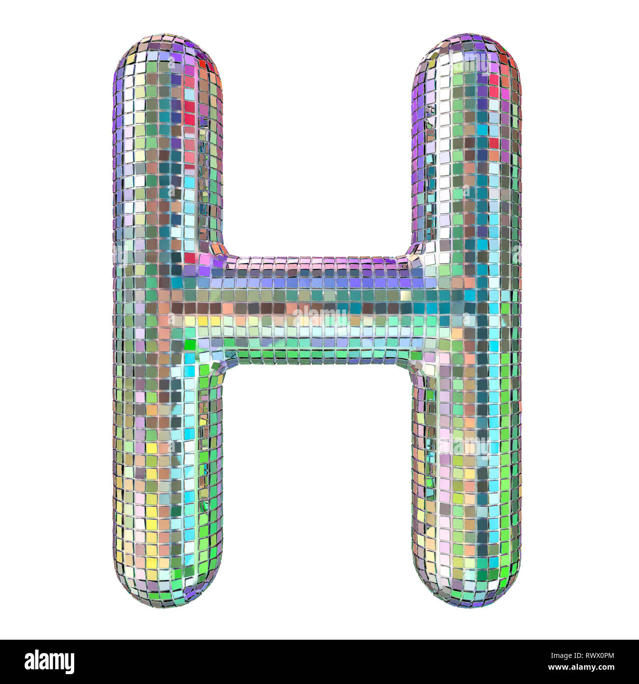 The Letter H In Glitter