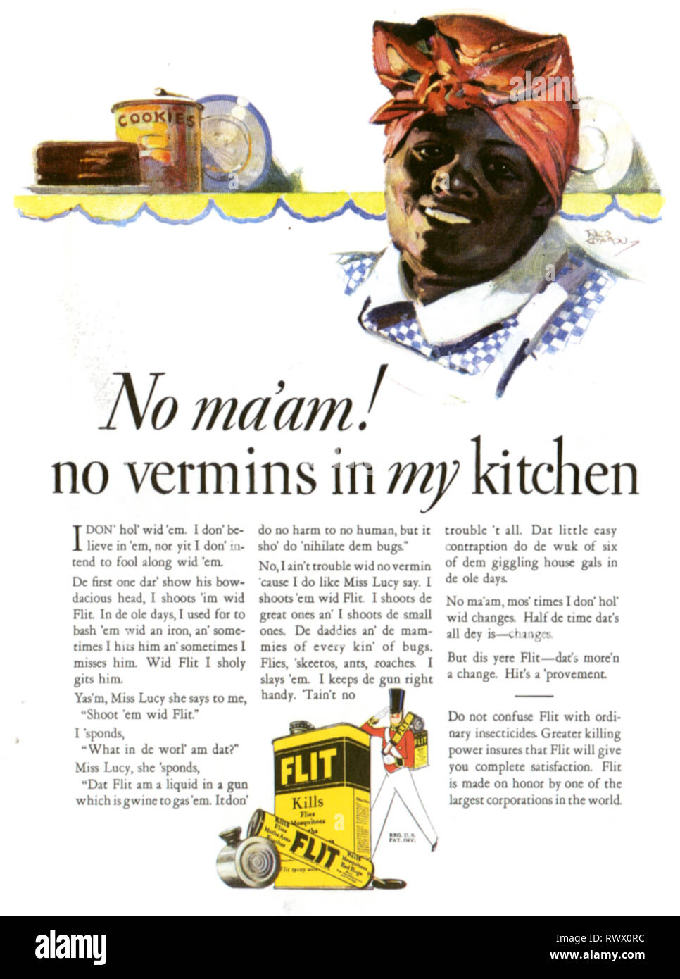 1920s USA Flit Magazine Advert Stock Photo - Alamy