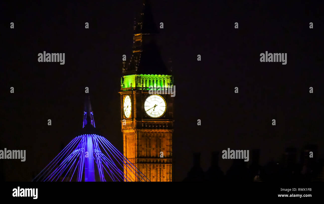 Night view on big ben hi-res stock photography and images - Alamy