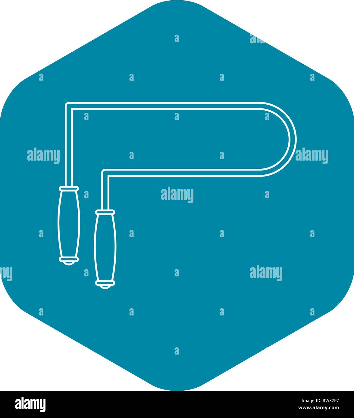 Skipping rope icon, outline style Stock Vector Image & Art - Alamy