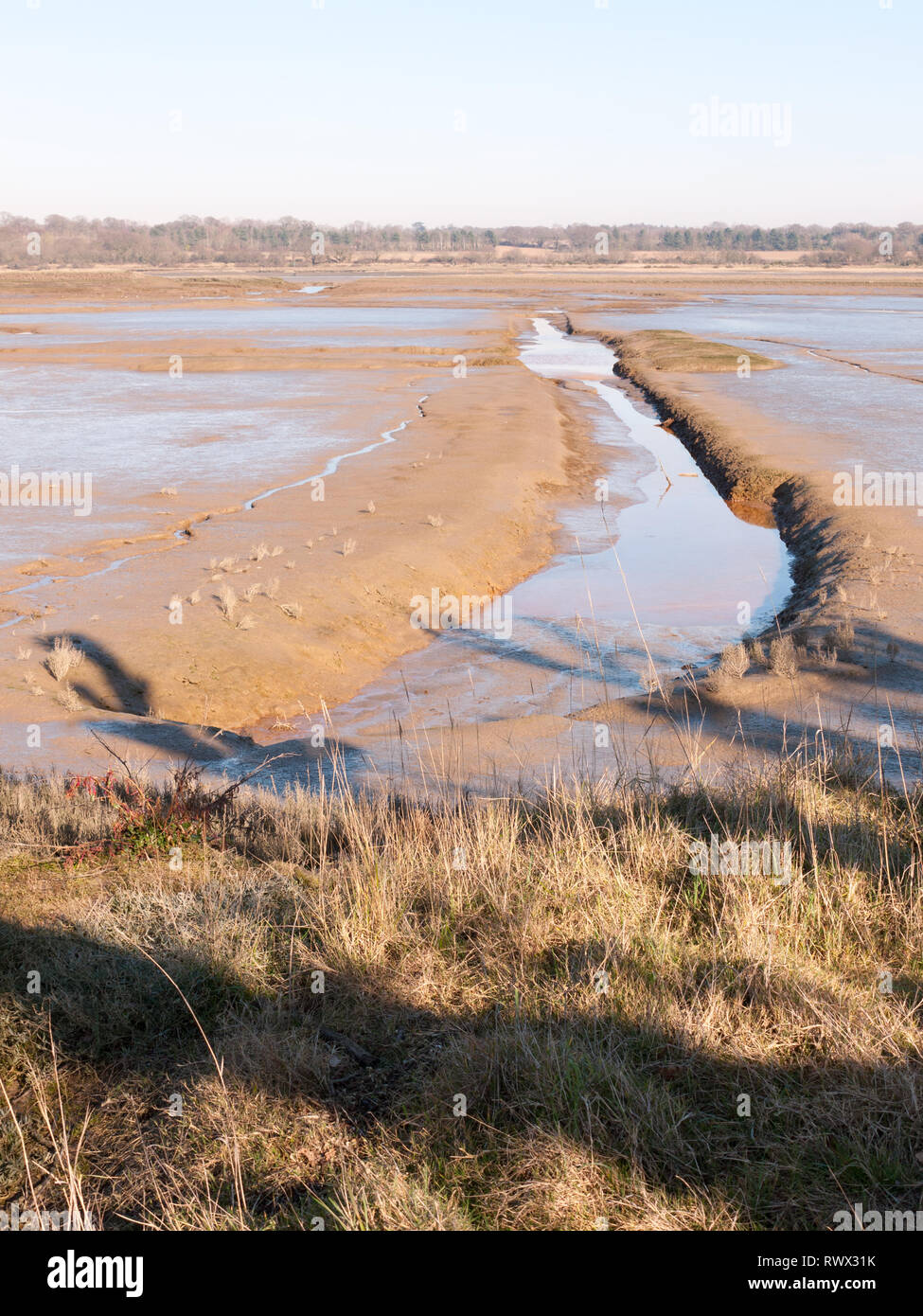 Fingringhoe wick nature reserve outside landscape background space open ...
