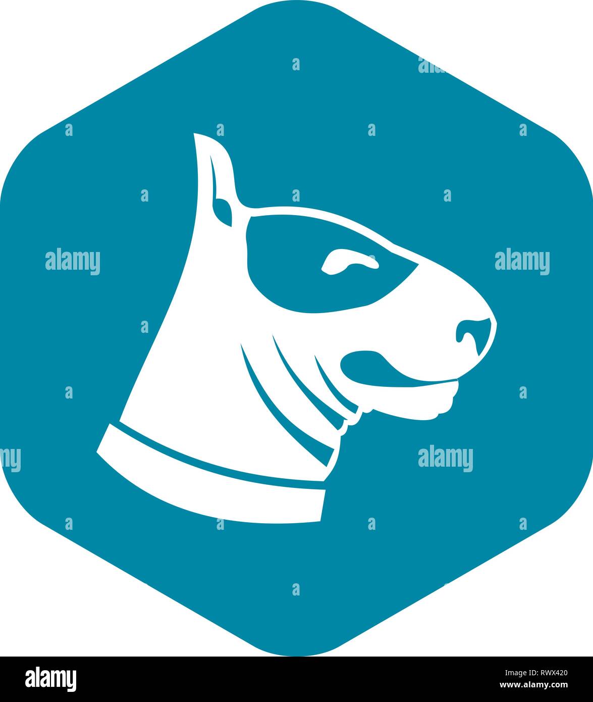 Bull terrier dog icon, simple style Stock Vector Image & Art - Alamy