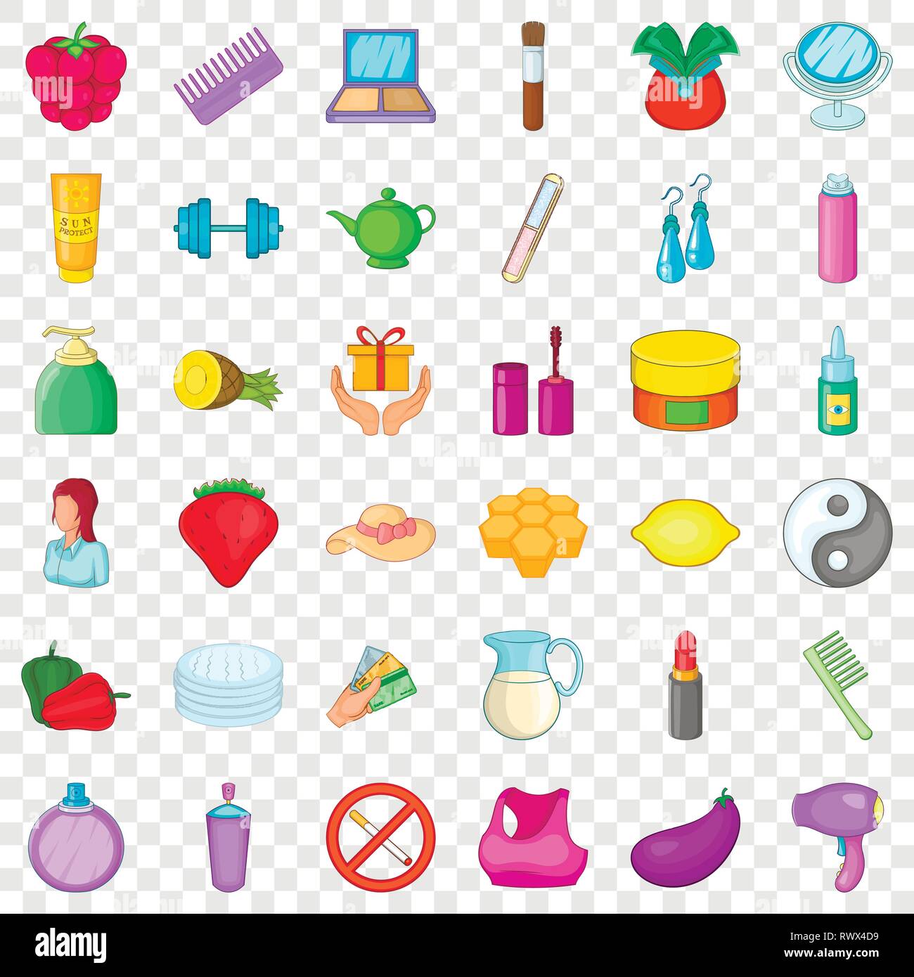 Product icons set, cartoon style Stock Vector Image & Art - Alamy