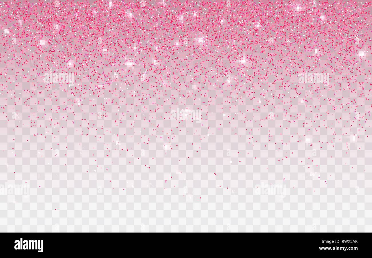 Pink glitter sparkle on a transparent background. Vibrant background ...