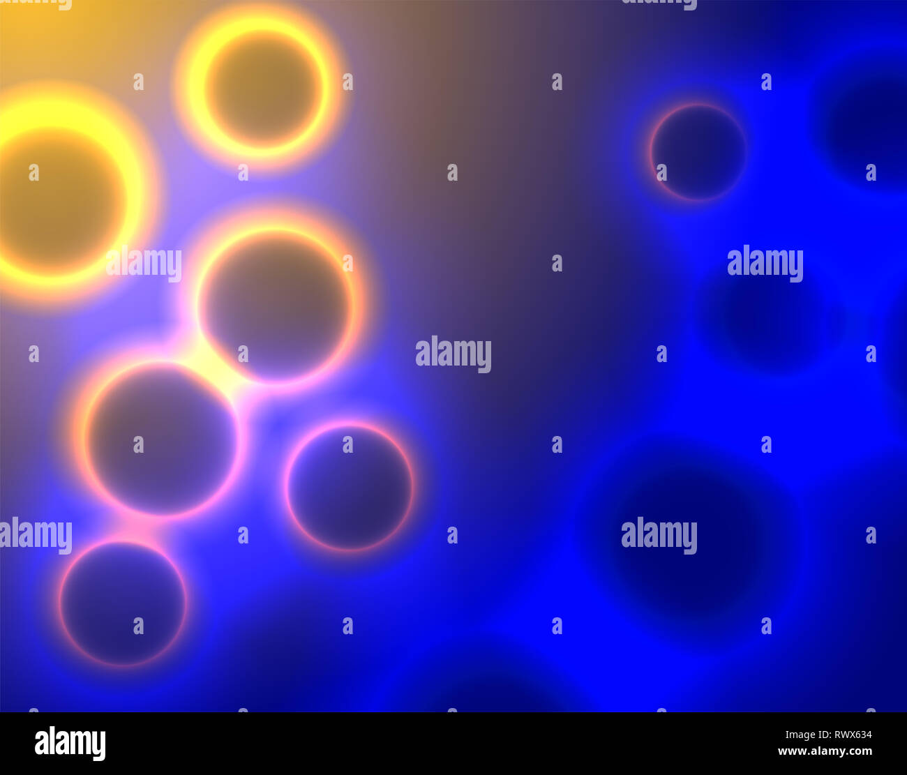 Abstract full of glitch circular bubble background for design ...