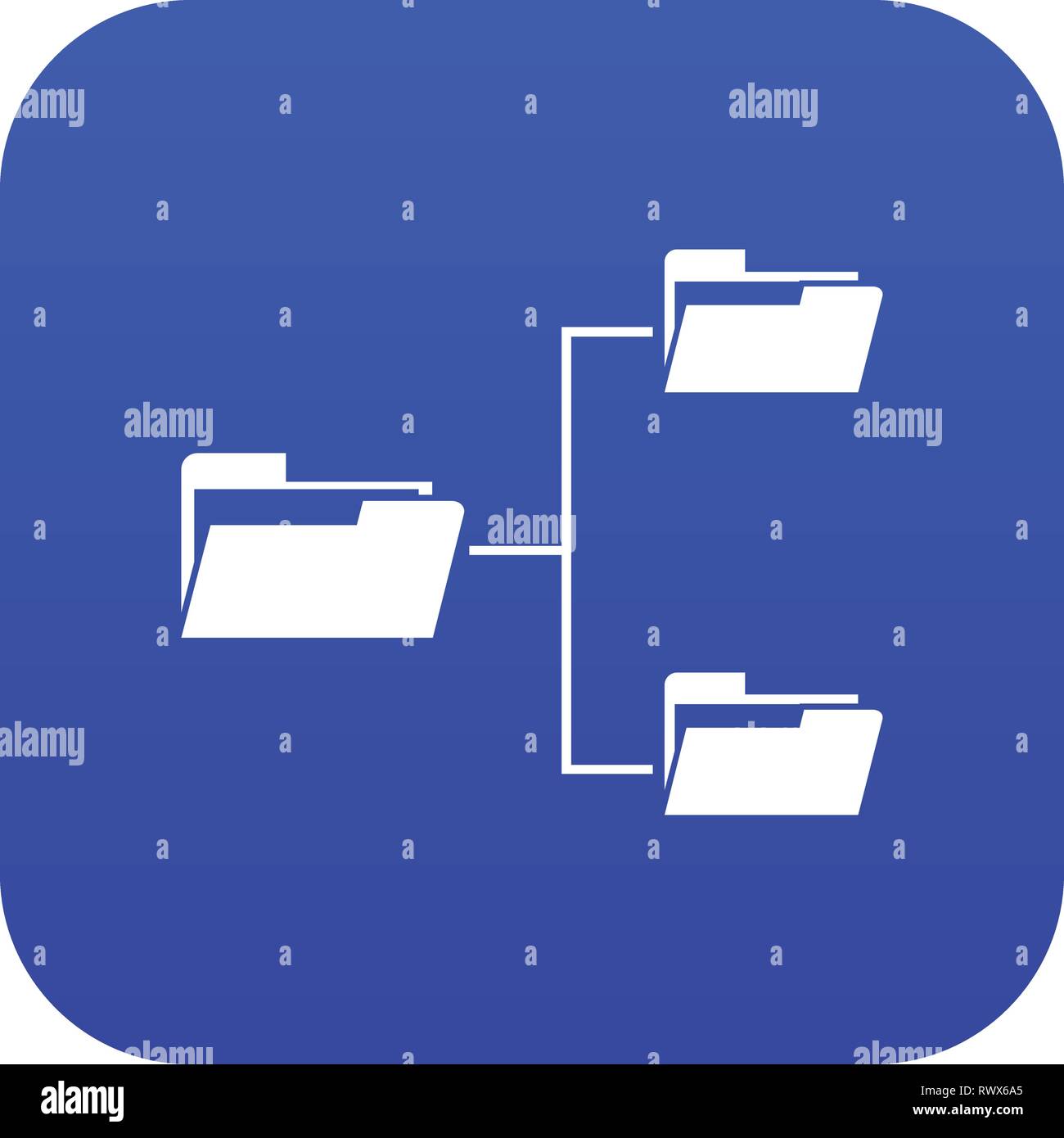 Folders structure icon digital blue Stock Vector Image & Art - Alamy