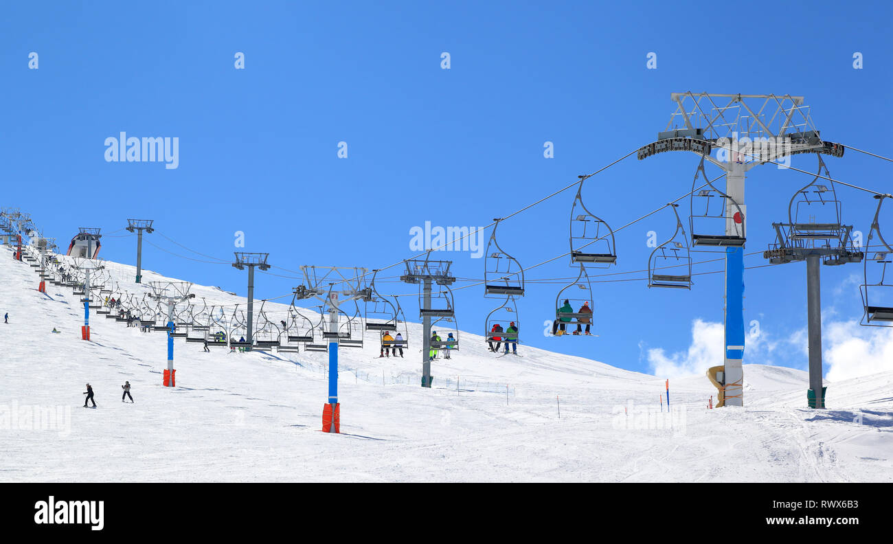 Lebanon Winter Ski Season Kfardebian Faraya Stock Photo - Alamy