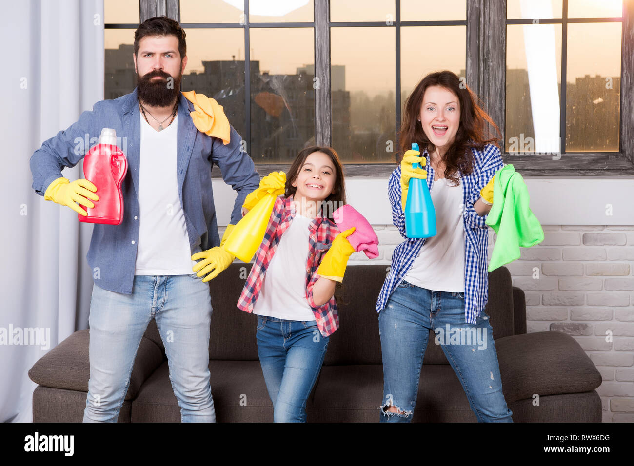 hygiene. We will make your world spotless. Family clean house. Happy ...