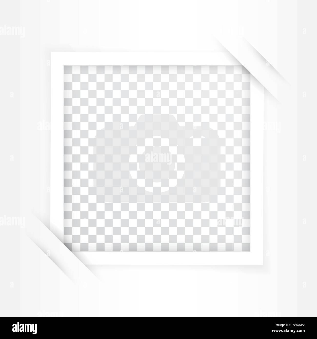 Retro photo frame with shadows. Vector illustration Stock Vector Image ...