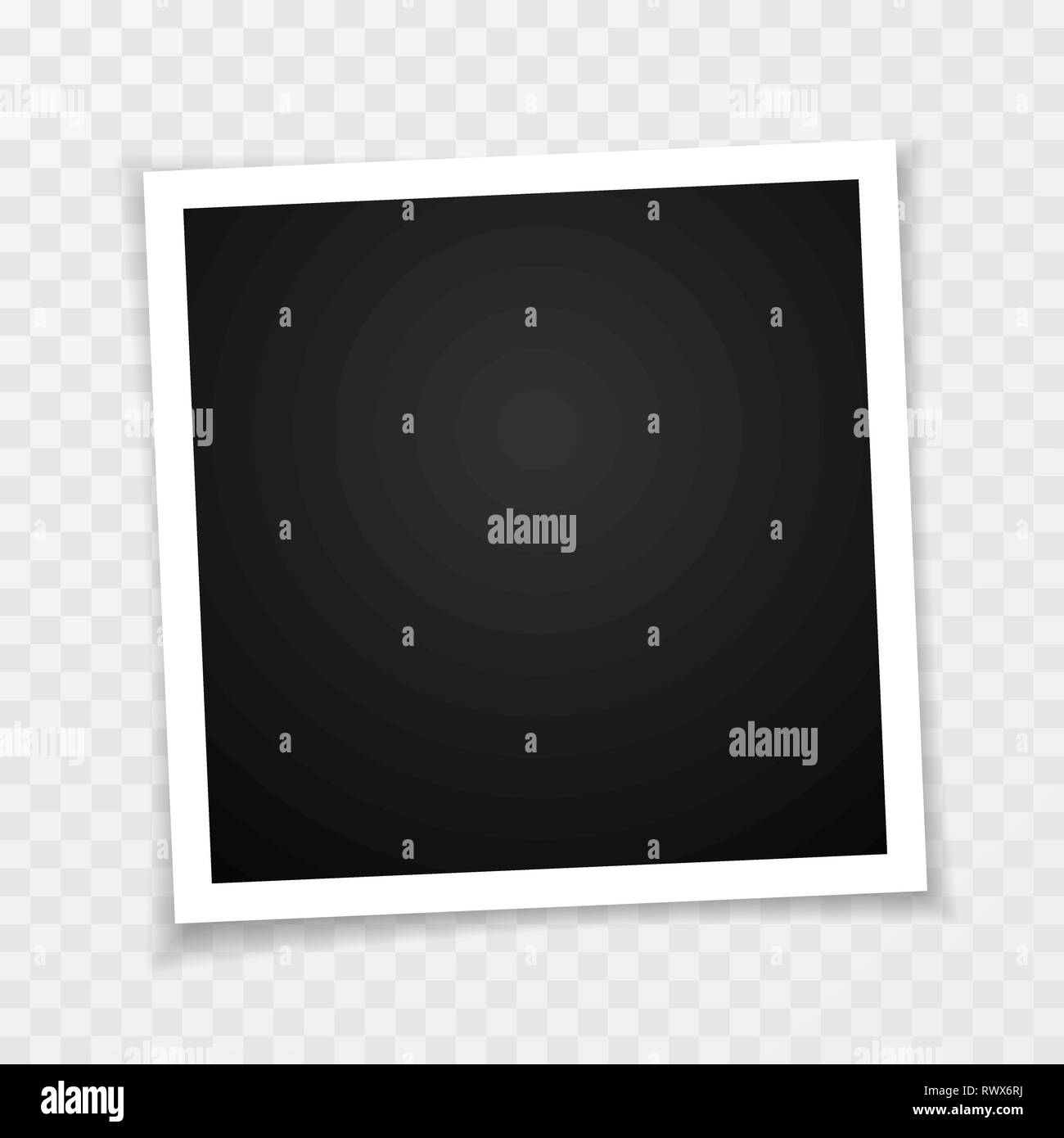 Retro photo frame with shadows. Vector illustration Stock Vector Image ...