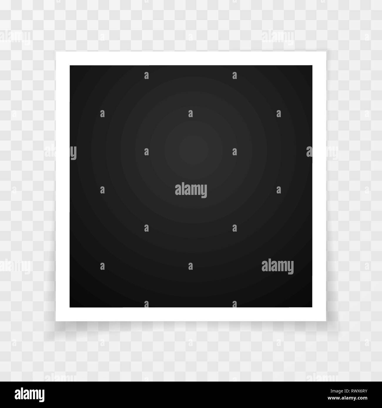 Retro photo frame with shadows. Vector illustration Stock Vector Image ...