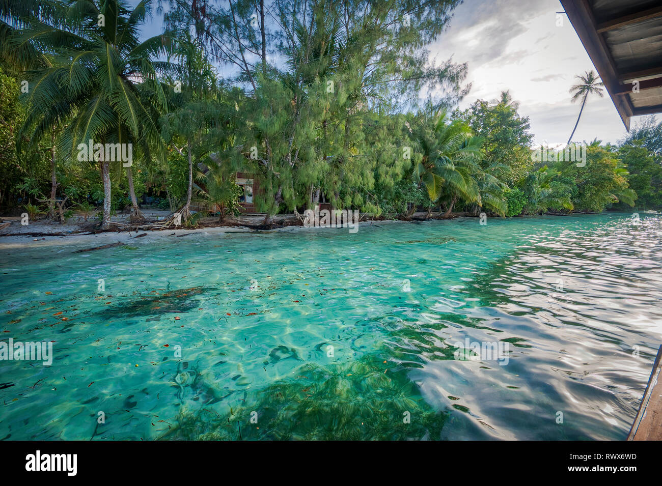 Yenkoranu Homestay on Pulau Kri, Raja Ampat, Indonesia Stock Photo - Alamy