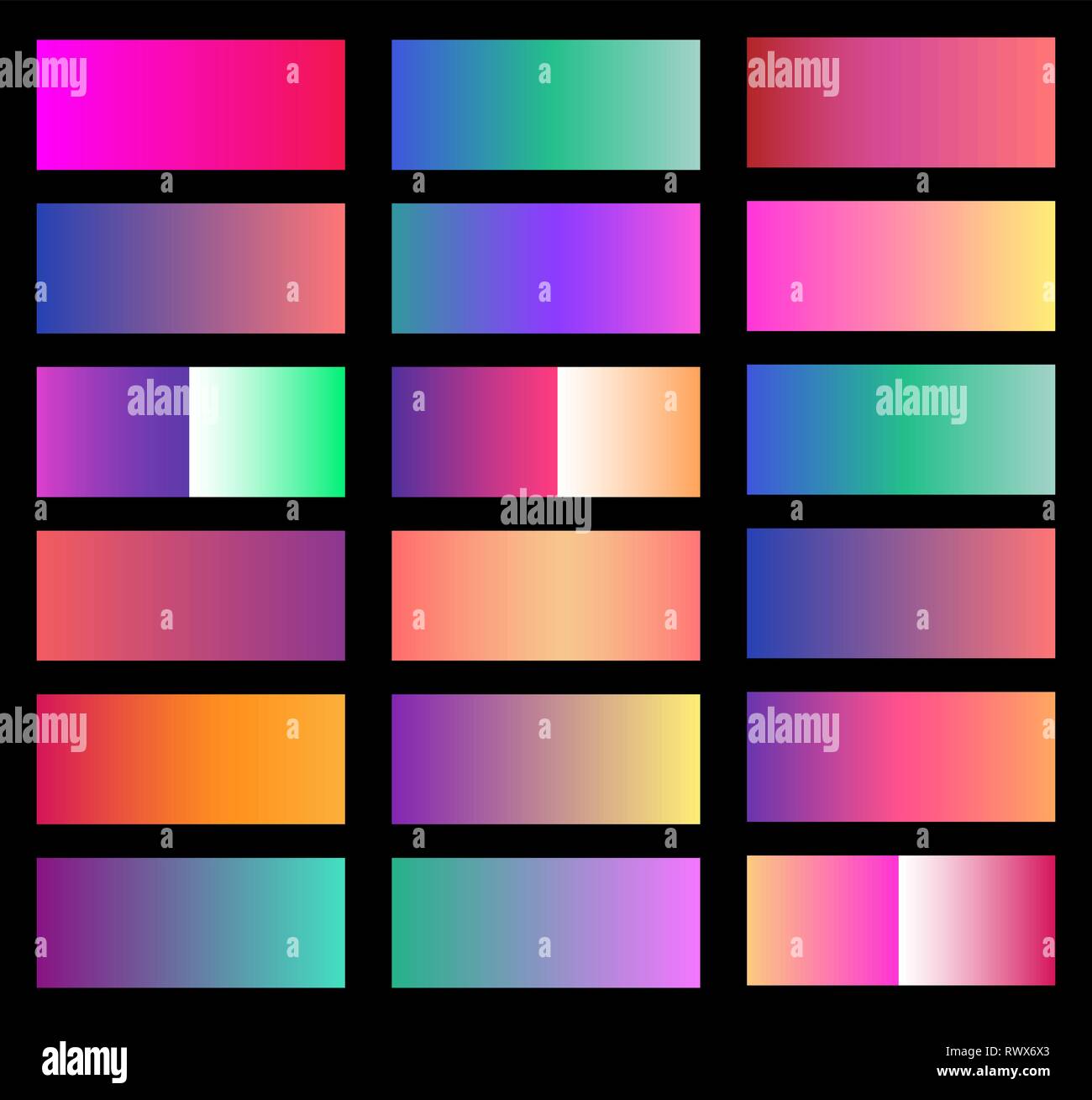 Collection of soft color background gradient. Plates with gradient ...