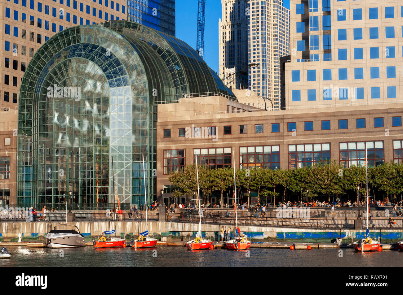 World Financial Center office buildings in the financial district of ...