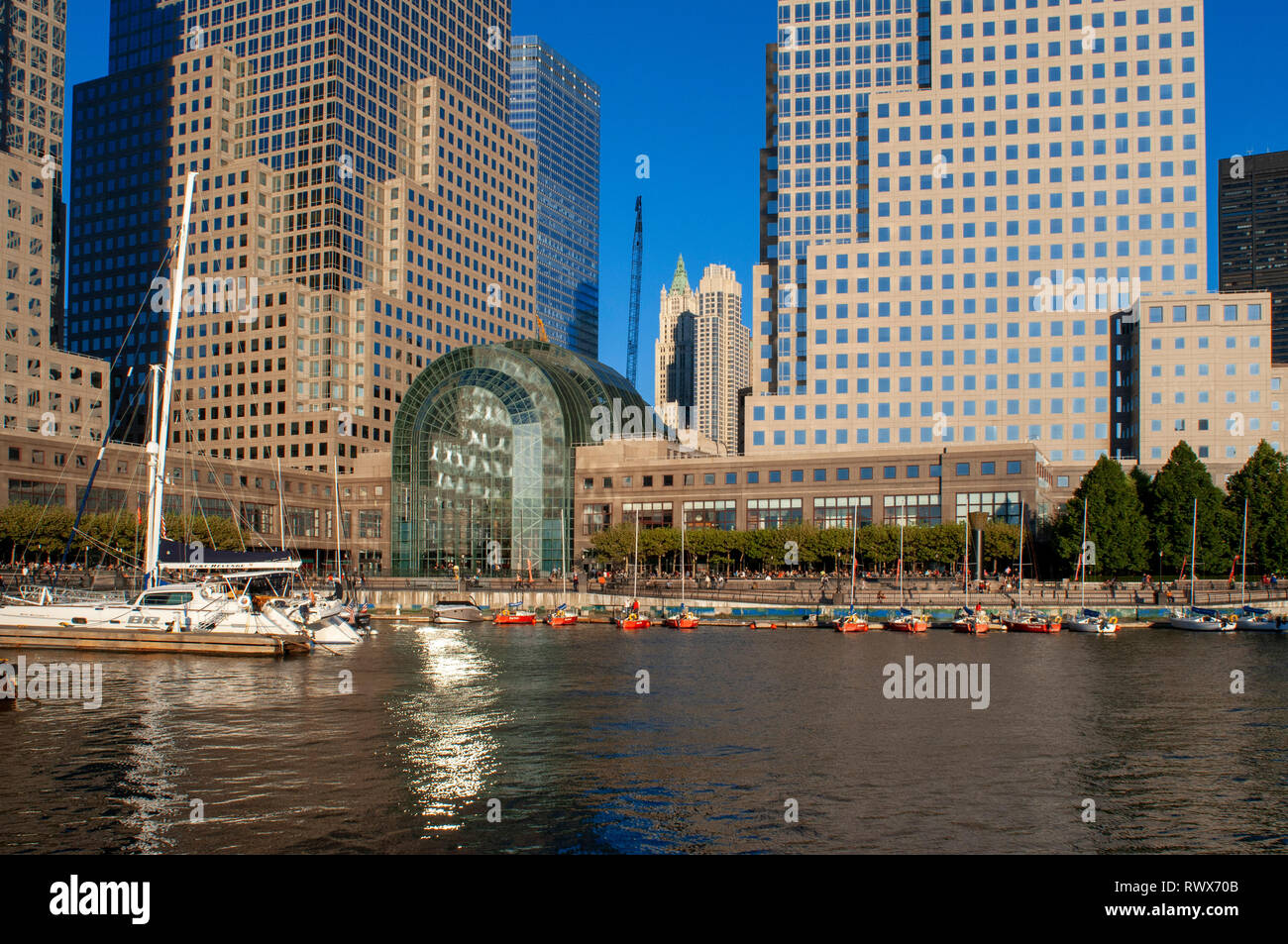 World Financial Center office buildings in the financial district of ...
