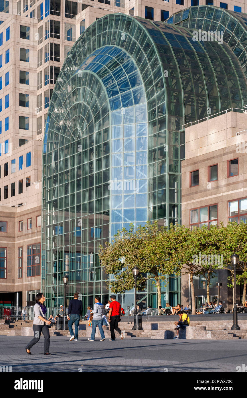 World Financial Center office buildings in the financial district of ...