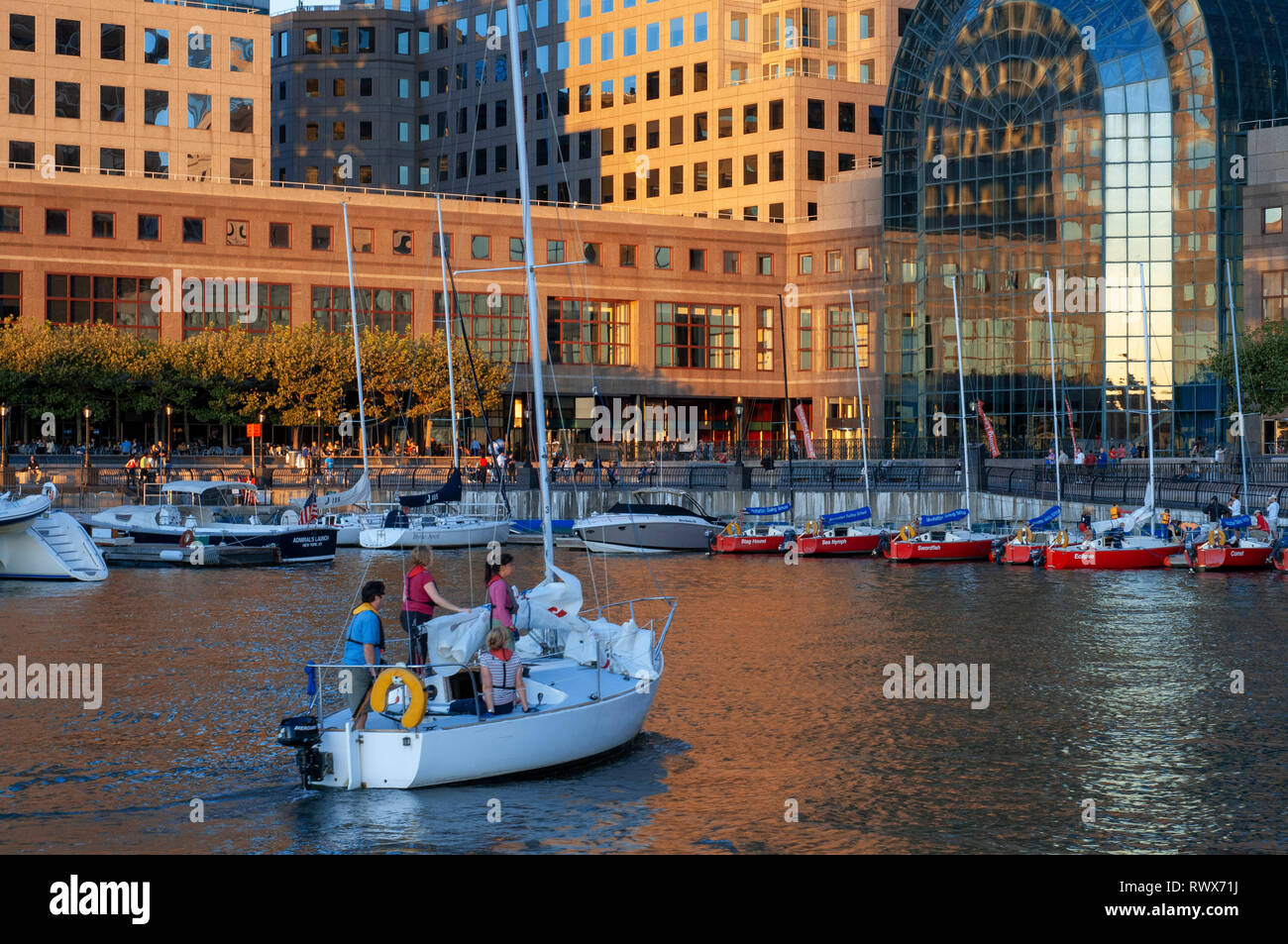 World Financial Center office buildings in the financial district of ...
