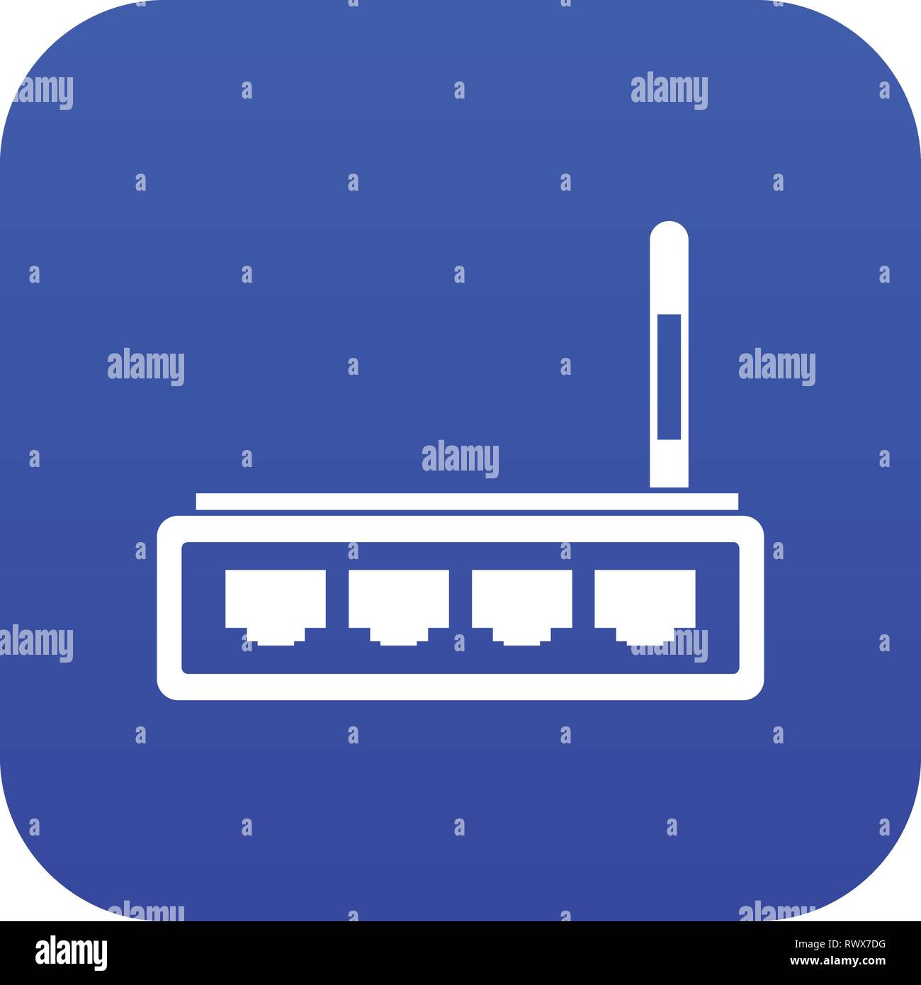 Router icon digital blue Stock Vector Image & Art - Alamy