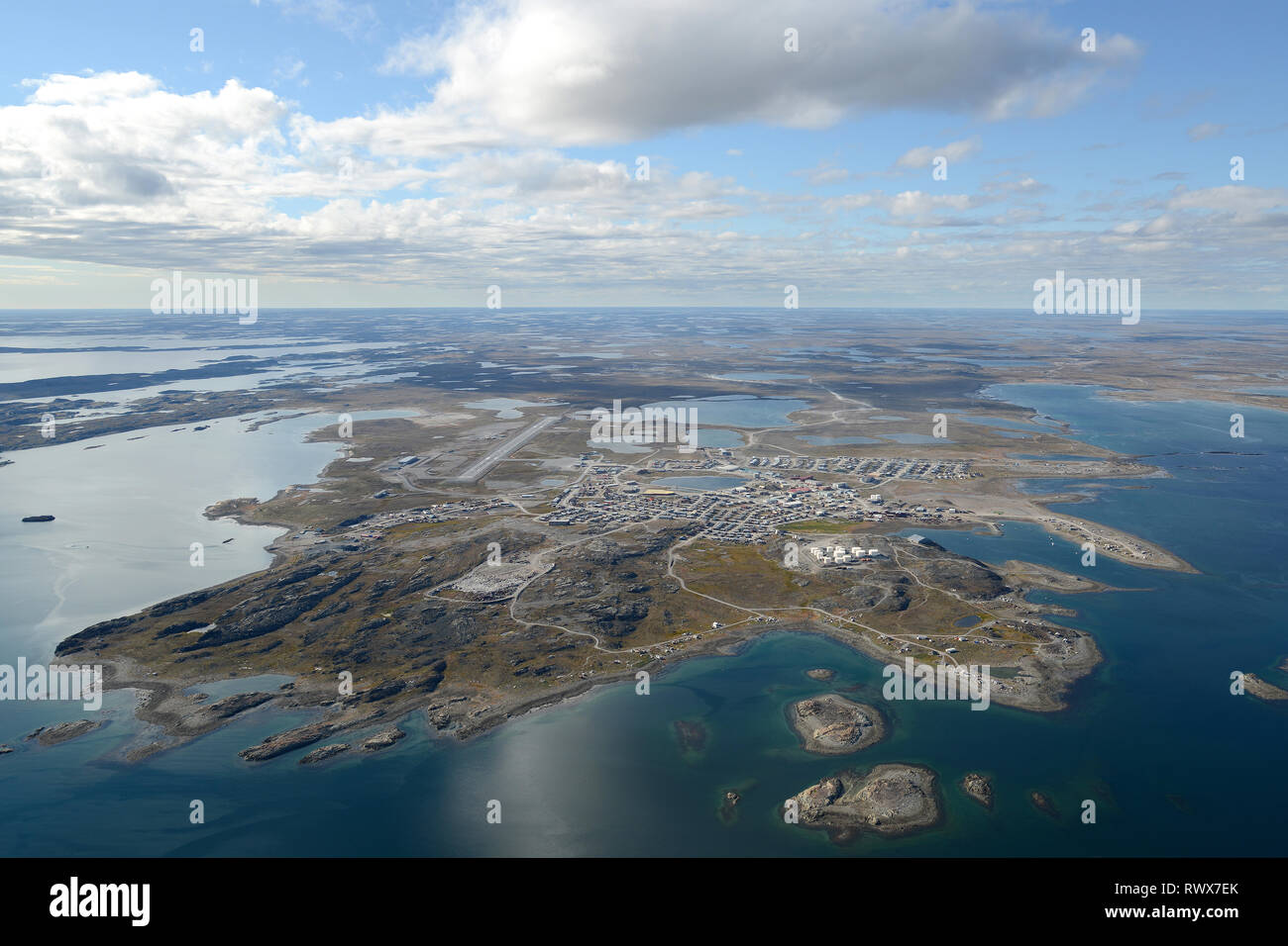aerial, Rankin Inlet, Nunavut Stock Photo - Alamy