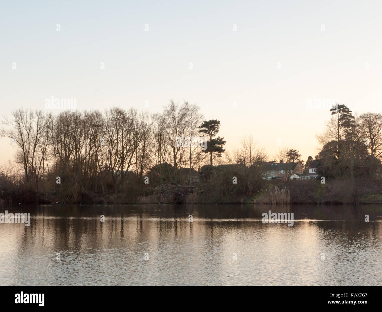 Beautiful countryside Dedham water scene outside nature landscape space ...