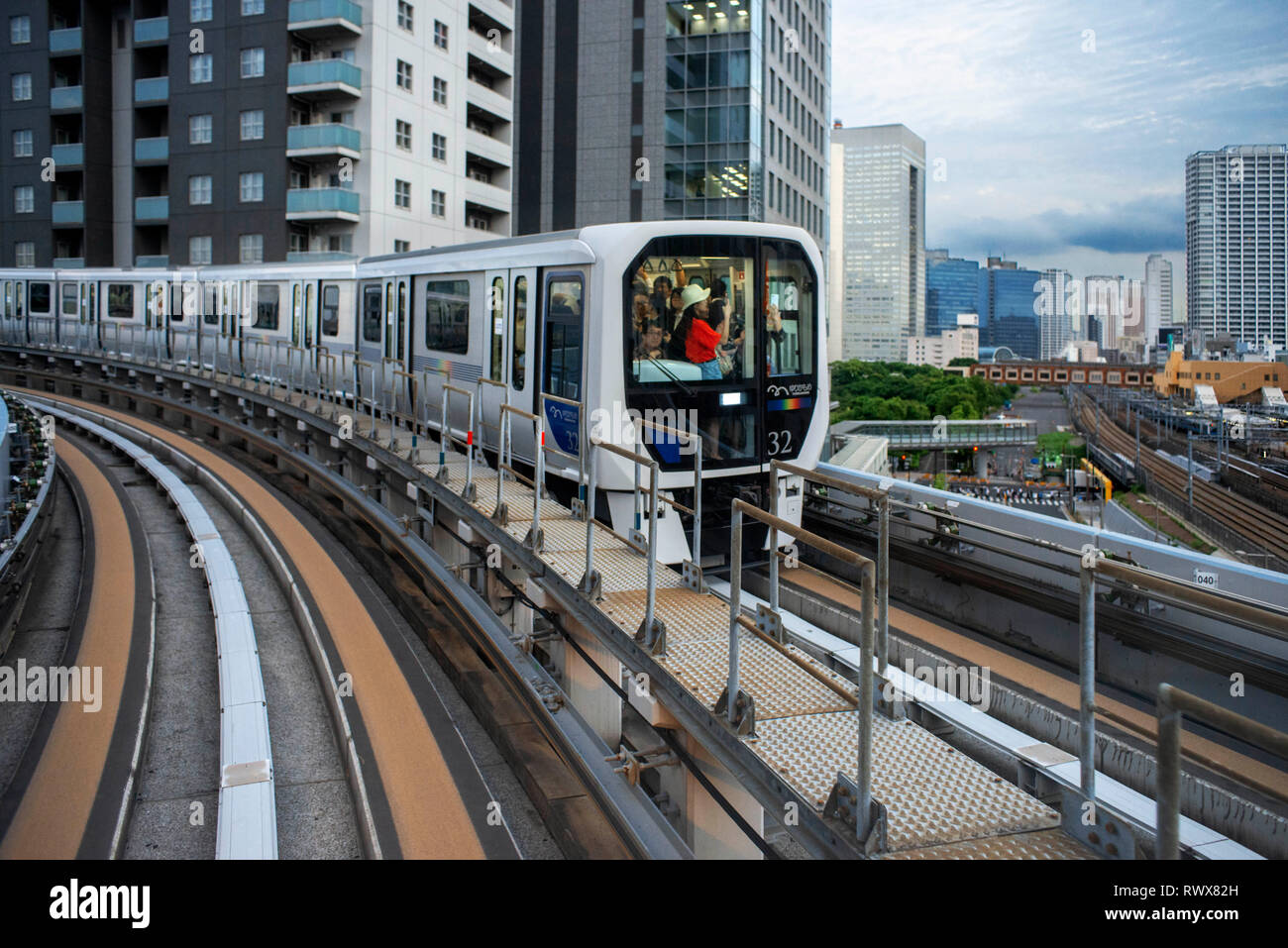 Yurikamome Monorail in Tokyo, Japan Stock Photo - Alamy