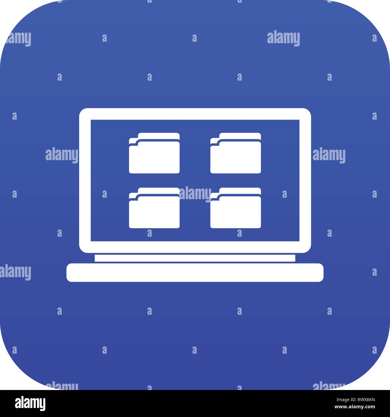 Desktop icon digital blue Stock Vector Image & Art - Alamy