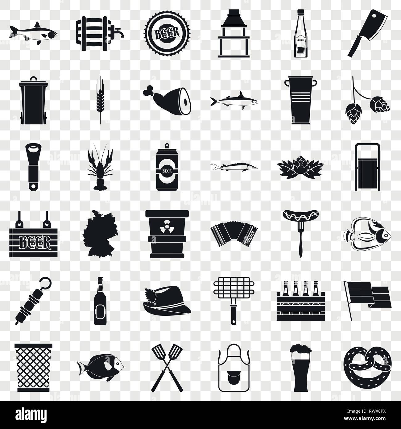 Beer drink icons set, simple style Stock Vector Image & Art - Alamy