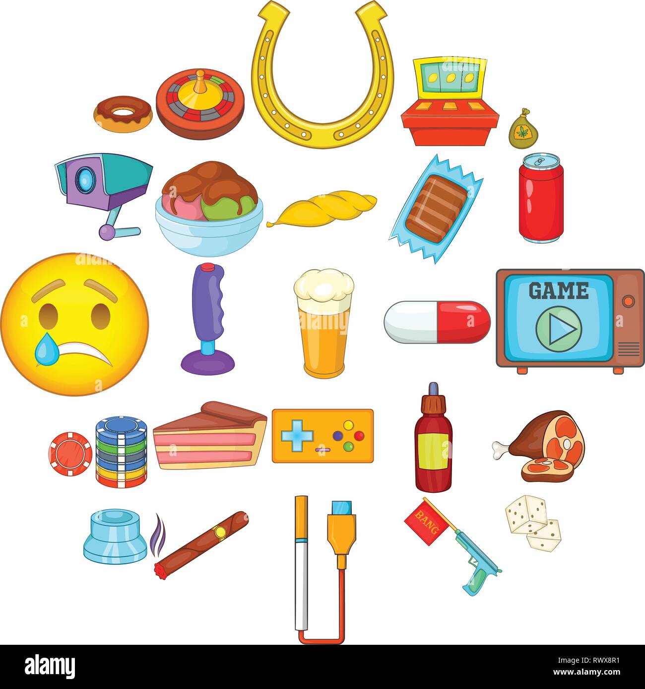 Drugs icons set, cartoon style Stock Vector Image & Art - Alamy