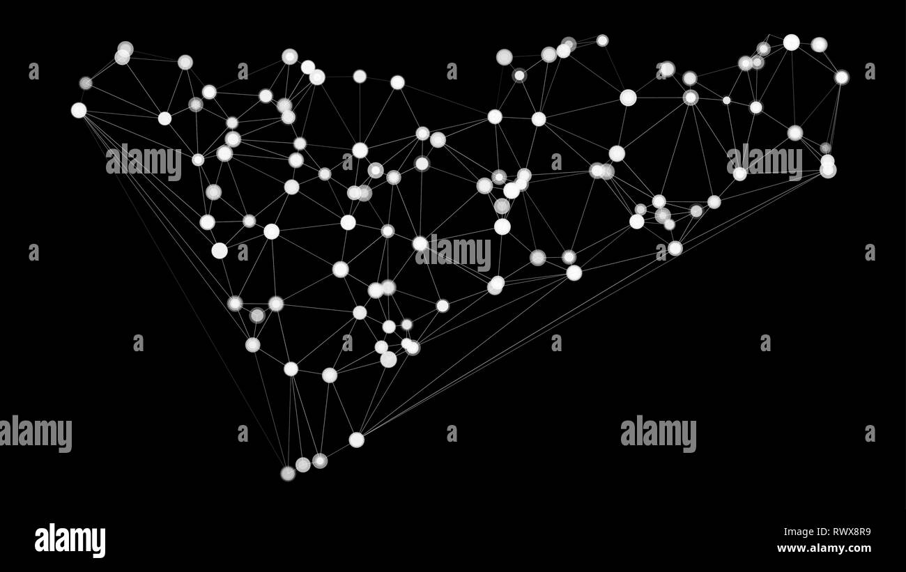 Random size dot circles and triangle shapes, vector technical presentation concept Stock Vector ...