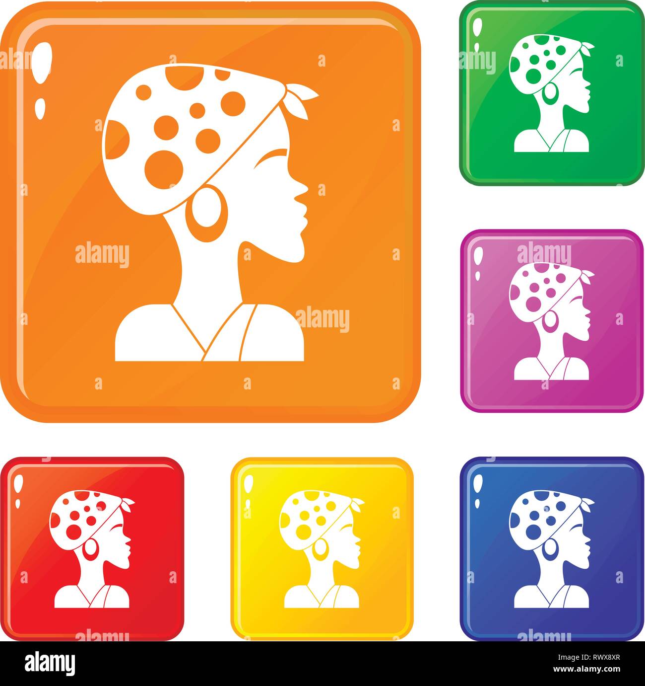 Beautiful exotic african female fashion Stock Vector Images - Alamy