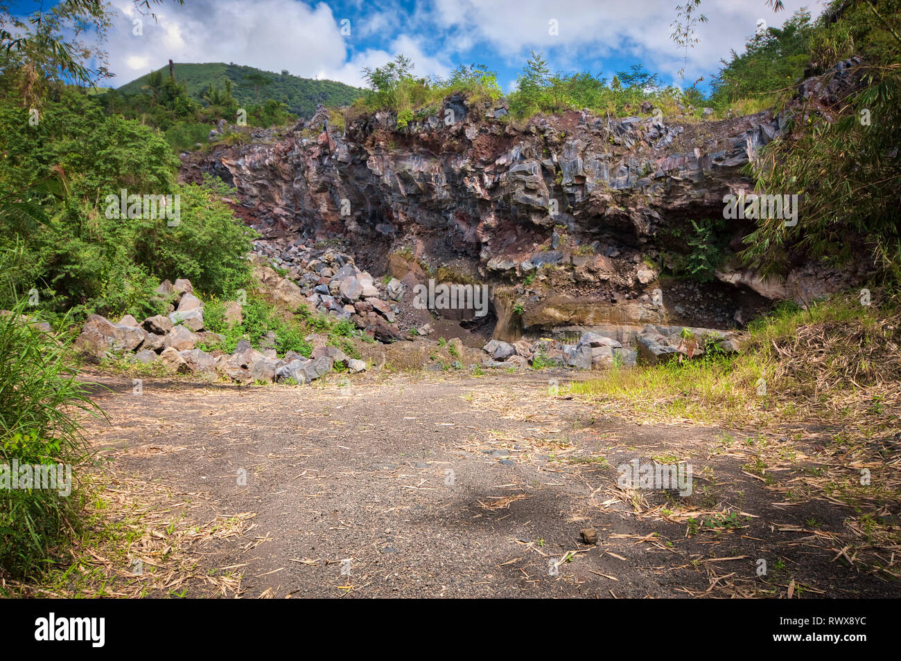 Mount Lokon, together with Mount Empung, is a twin volcano in the ...