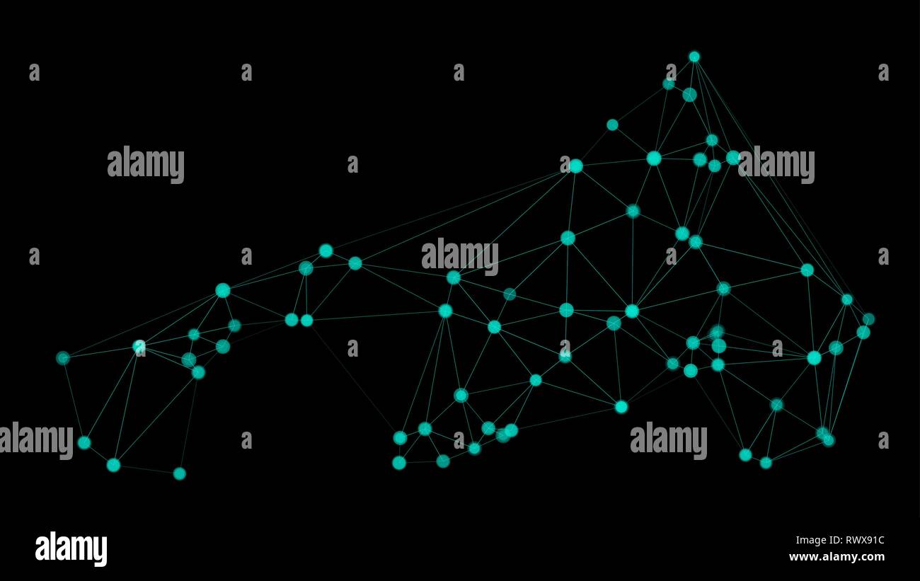 Digital connections experiment triangles shapes new technology vector background Stock Vector ...