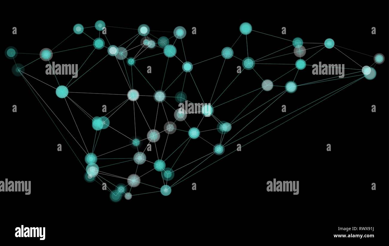 Creative graphic backgrounds vector random size circle dots connected ...