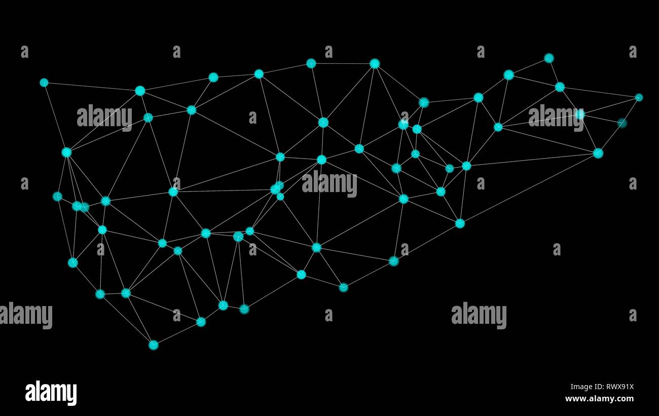 Abstract transformation connected vector lines and dots Stock Vector ...