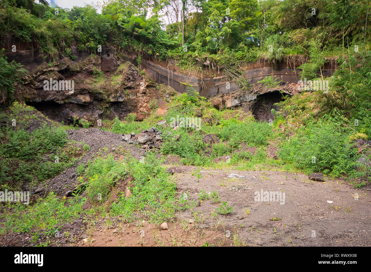 Mount Lokon, together with Mount Empung, is a twin volcano in the ...