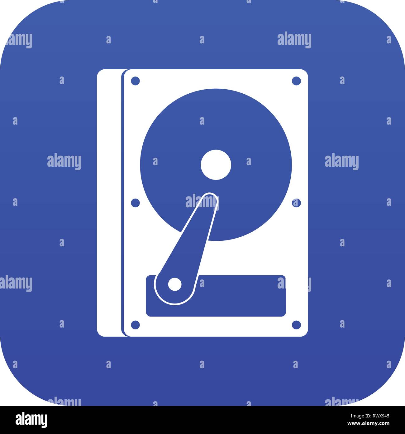 HDD icon digital blue Stock Vector Image & Art - Alamy