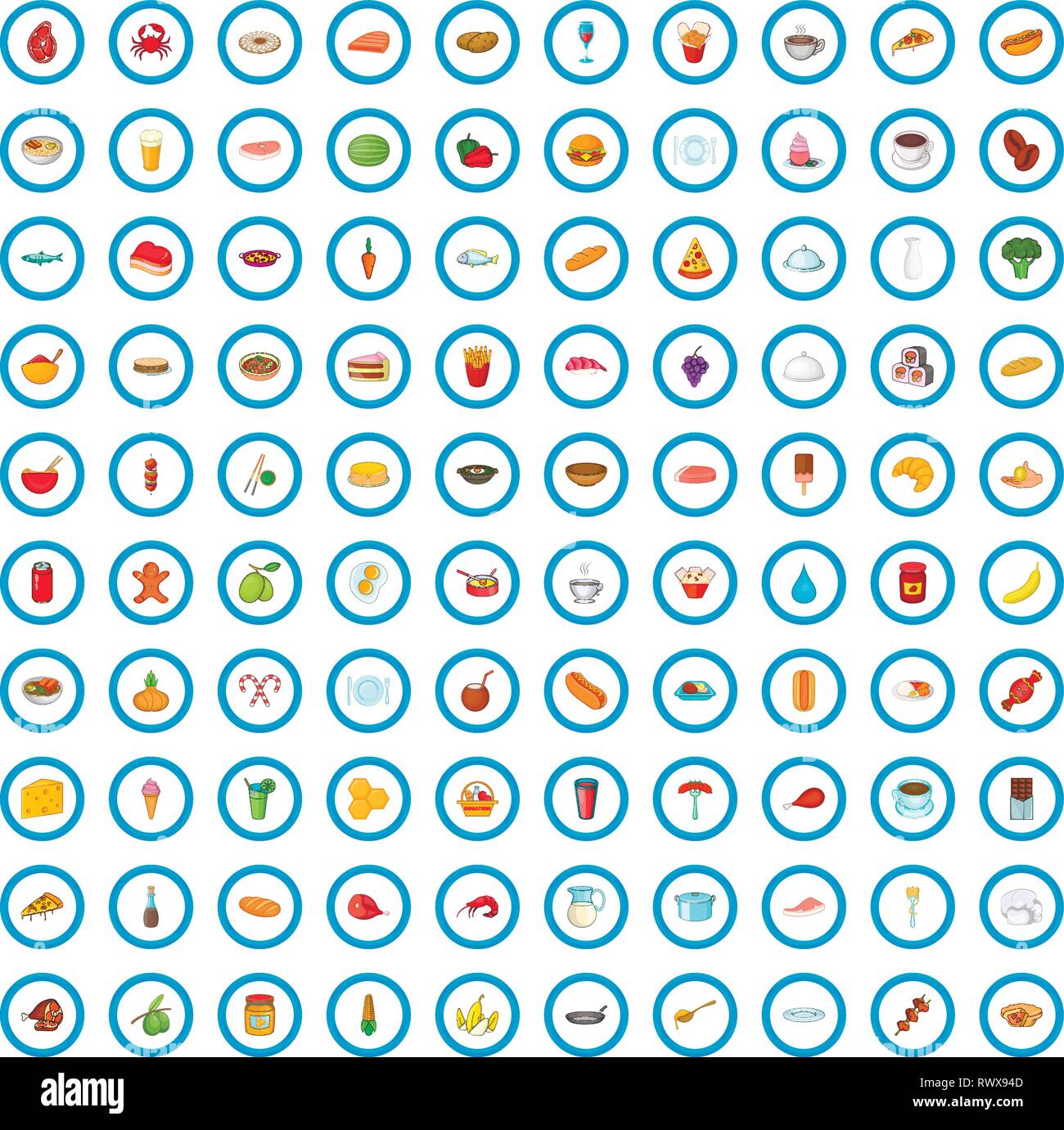 Set tasty chinese dishes Stock Vector Images - Alamy