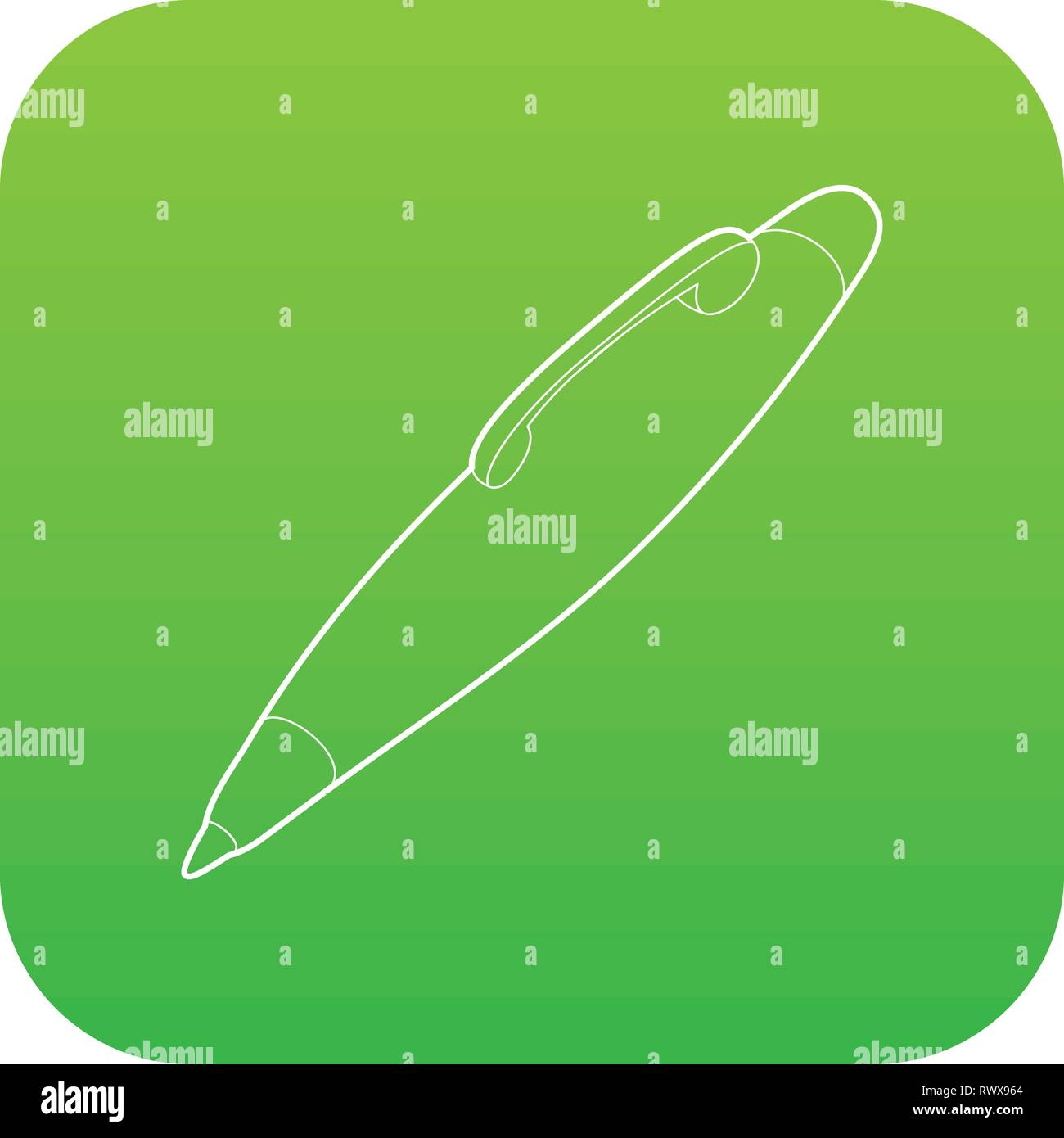 Pen icon green vector Stock Vector Image & Art - Alamy