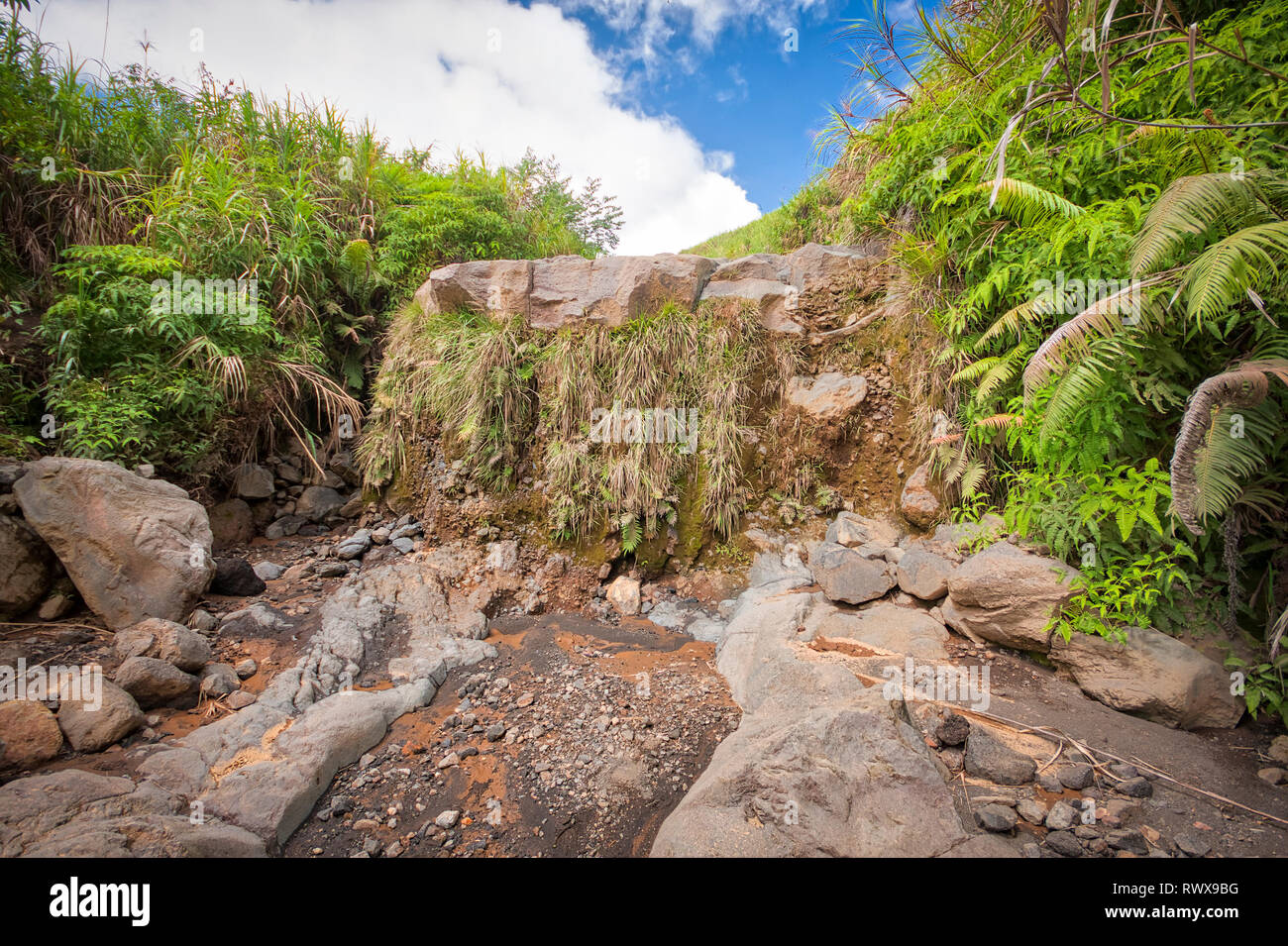 Mount Lokon, together with Mount Empung, is a twin volcano in the ...