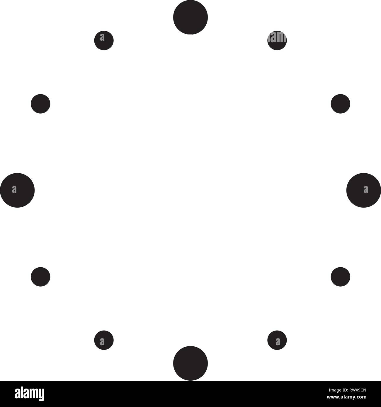 clock dial twelve dots Stock Vector Image & Art - Alamy