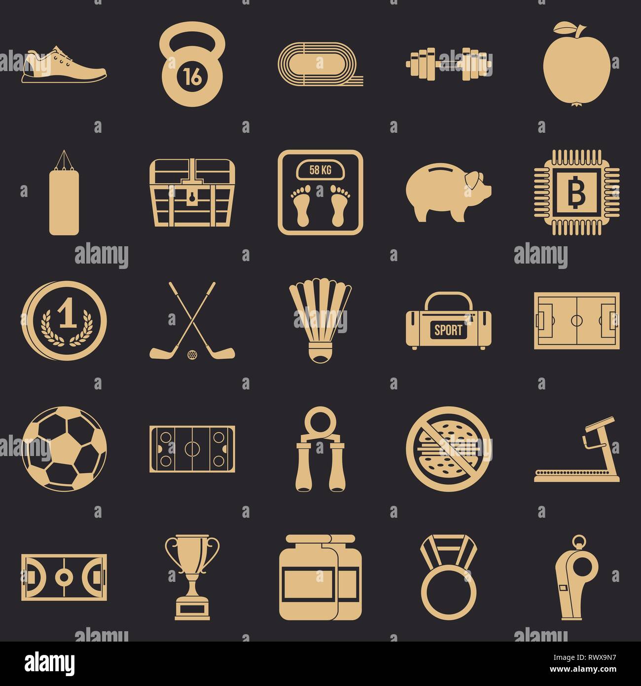 Weekend icons set, simple style Stock Vector Image & Art - Alamy