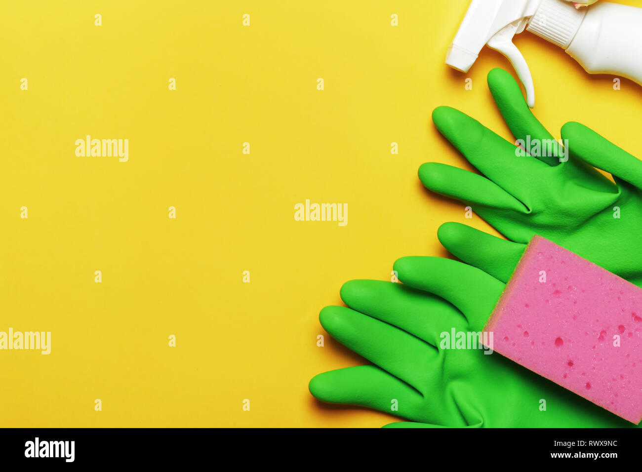 Cleaning set for different surfaces in kitchen, bathroom and other ...