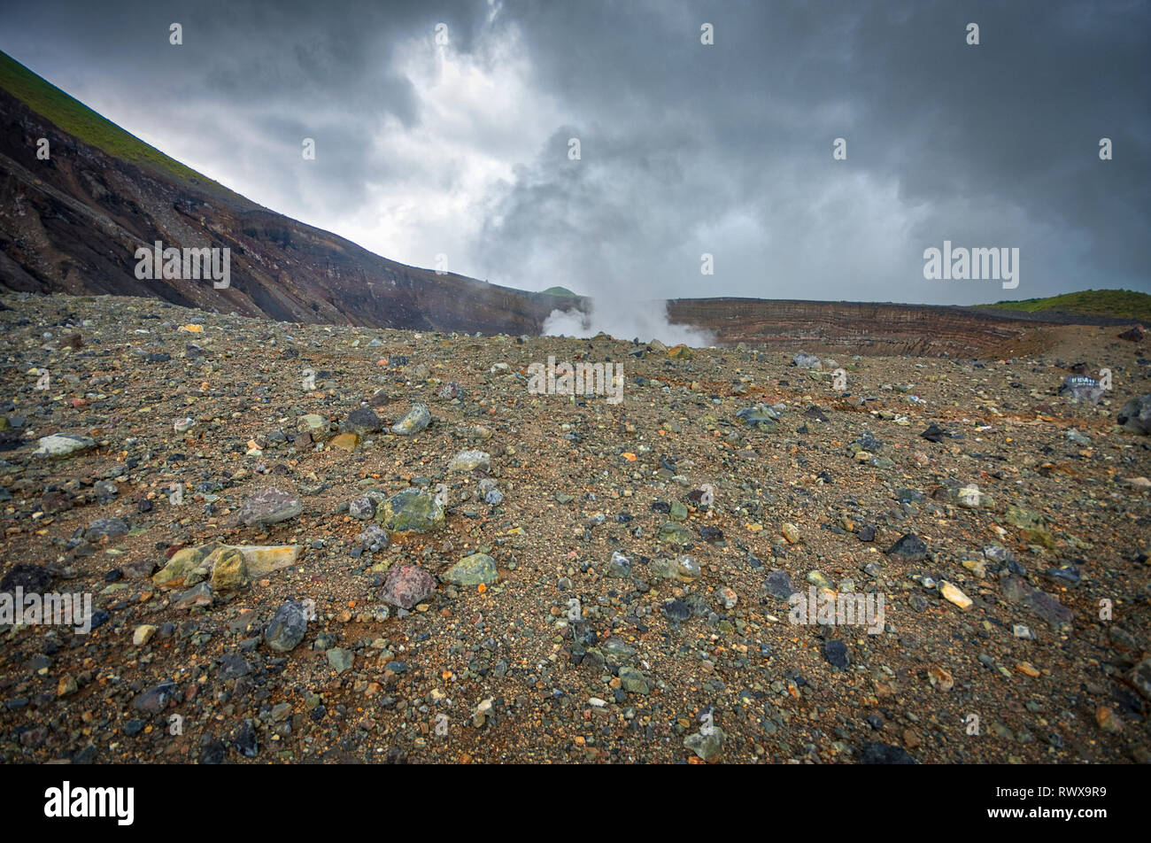 Mount Lokon, together with Mount Empung, is a twin volcano in the ...