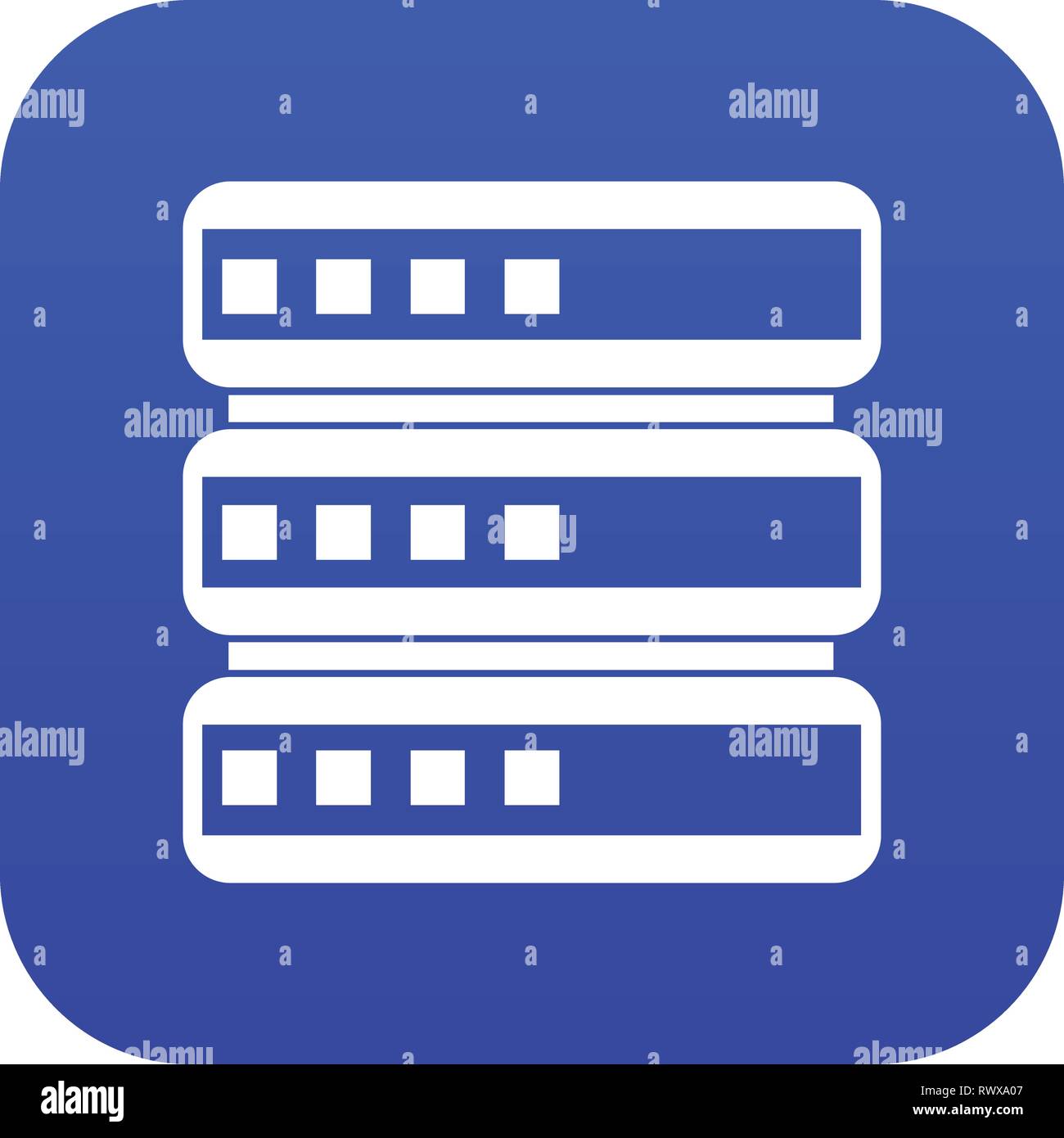 Database icon digital blue Stock Vector Image & Art - Alamy